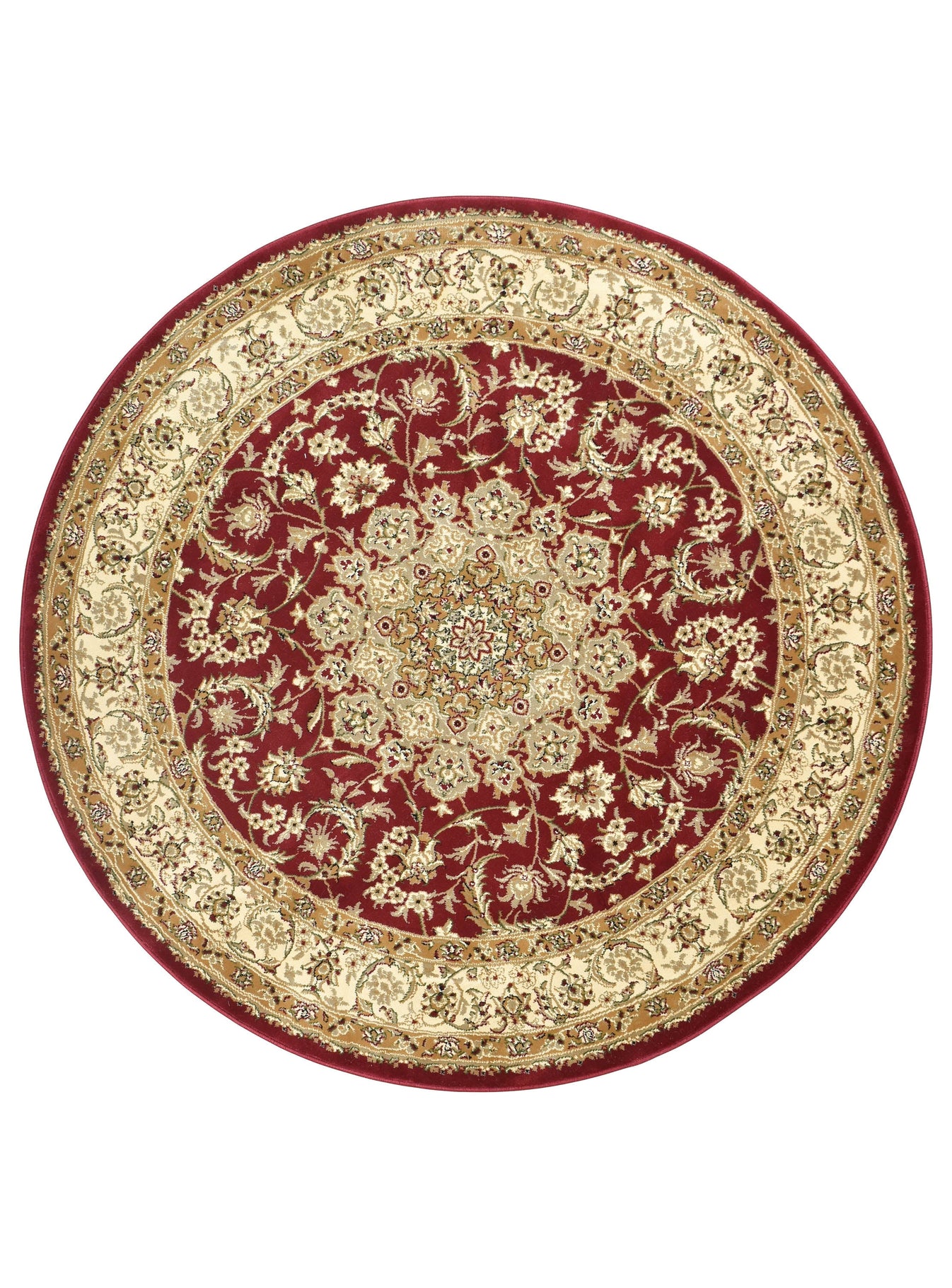 Alice High Density Turkish in Red : Round Rug – Cheapest Rugs Online