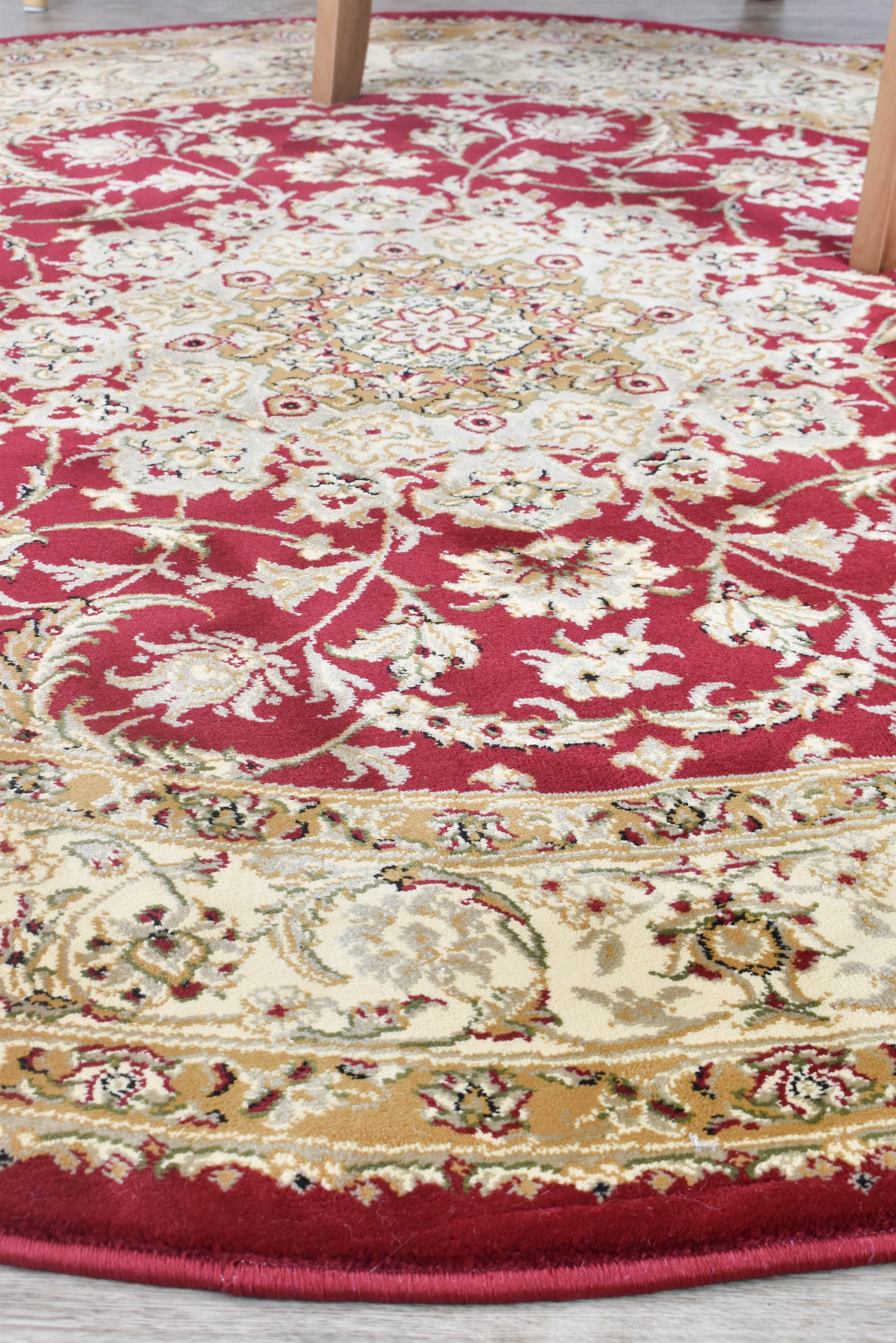 Alice High Density Turkish in Red : Round Rug – Cheapest Rugs Online
