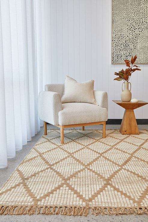 Bali Daimond Modern Design In Natural Rug – Cheapest Rugs Online