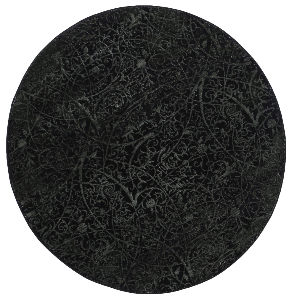 Brooklyn Intricate Floral Emerald In Green Round Rug – Cheapest Rugs Online