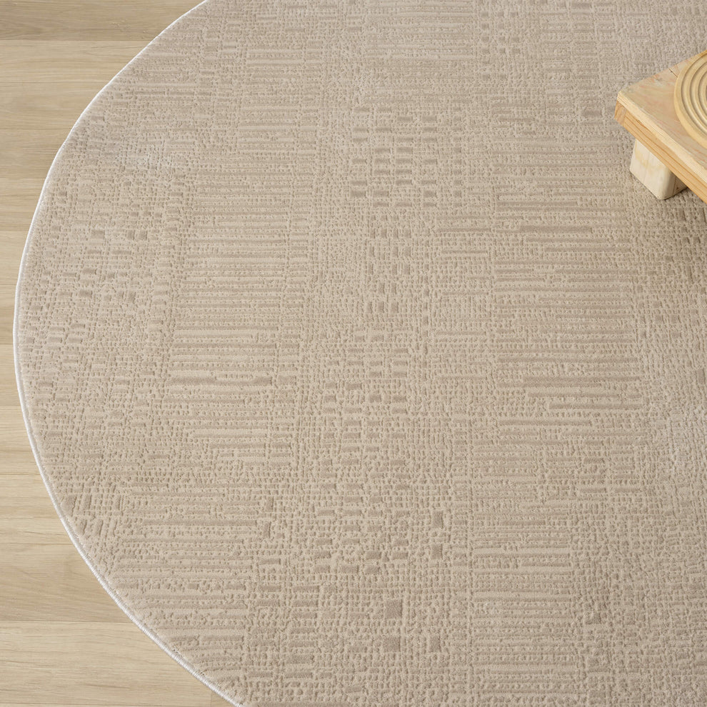 Noble Fawn Round in Beige Color Rug – Cheapest Rugs Online
