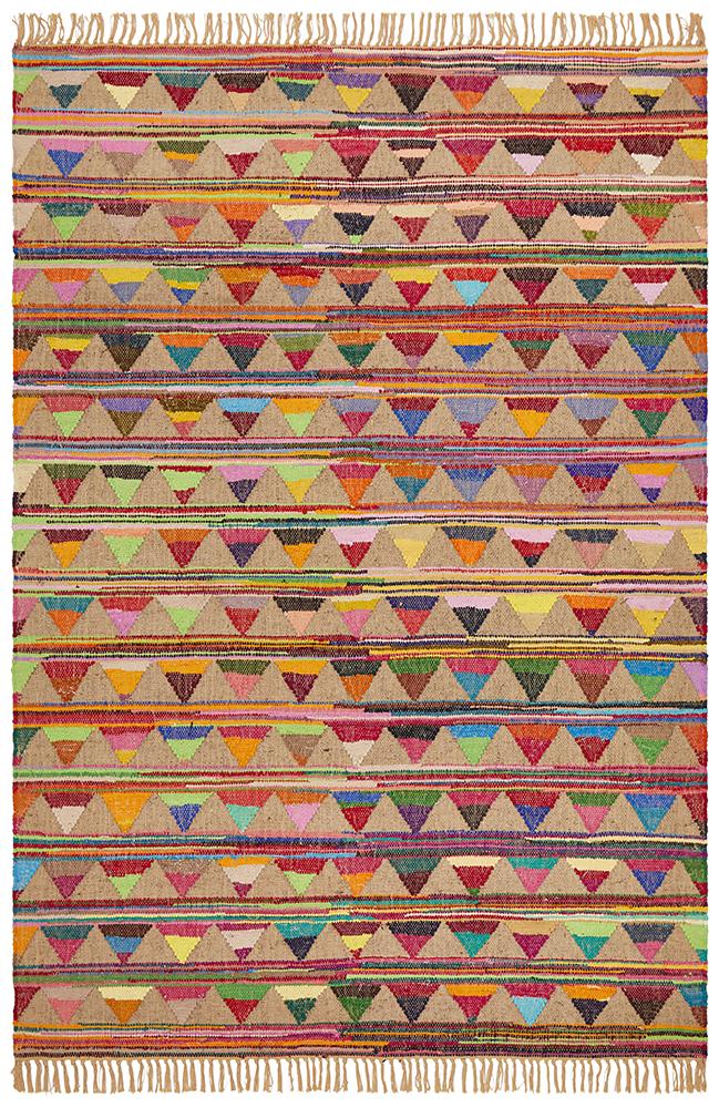 Jute Triangles Rug In Multi – Cheapest Rugs Online