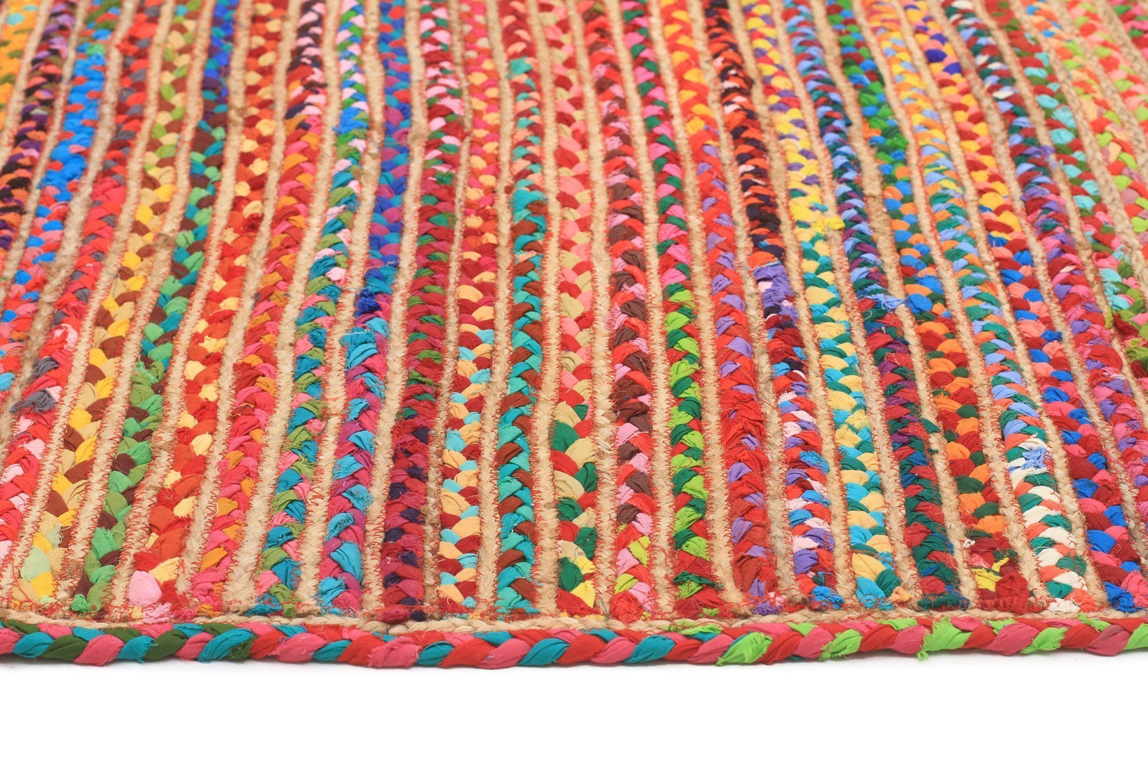 Jute Braid Rug In Rainbow – Cheapest Rugs Online