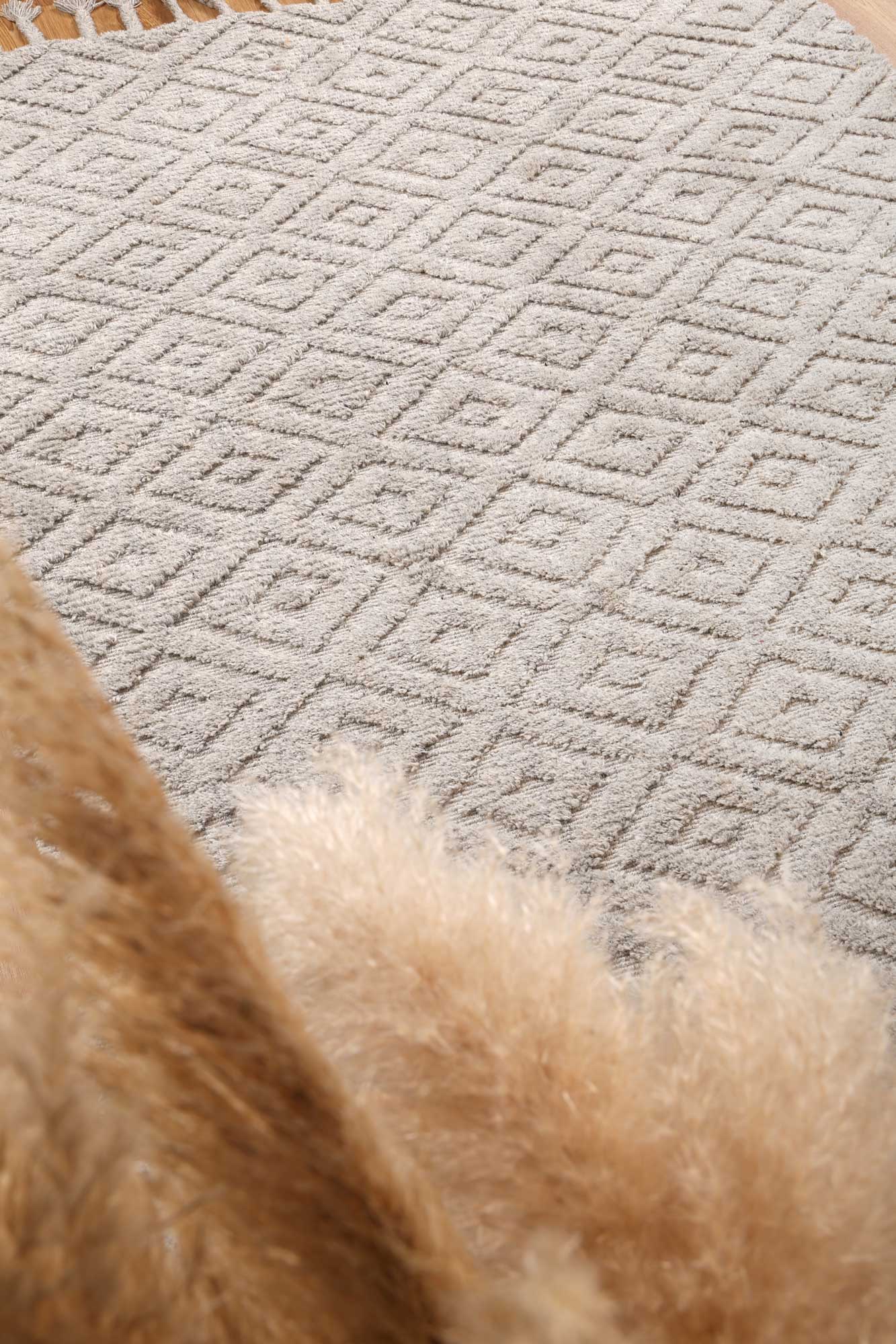 Goa Diamond Wool Blend In Grey Rug – Cheapest Rugs Online