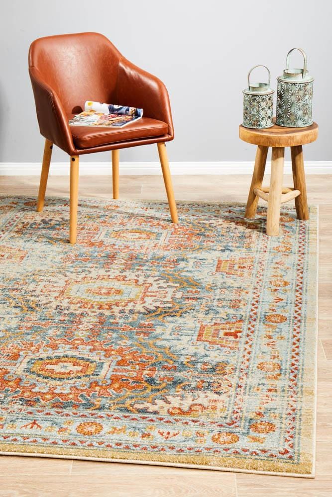 Legacy in Blue and Multi Coloured Rug – Cheapest Rugs Online