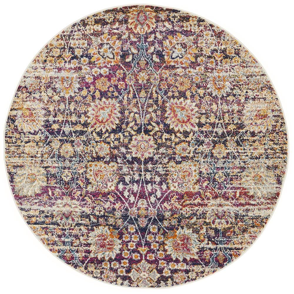 Mirage Multicolored Round Rug – Cheapest Rugs Online