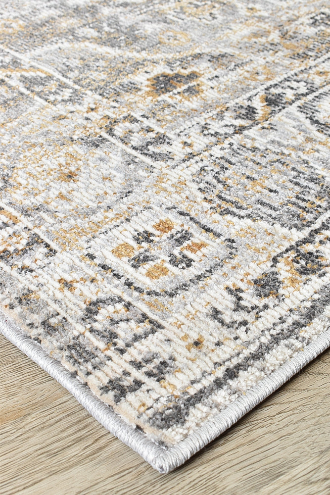 Menara 320 in Grey & Mustard Rug – Cheapest Rugs Online