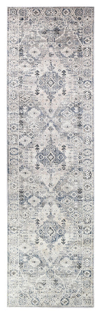 Menara 320 in Blue & Light Grey : Runner Rug – Cheapest Rugs Online