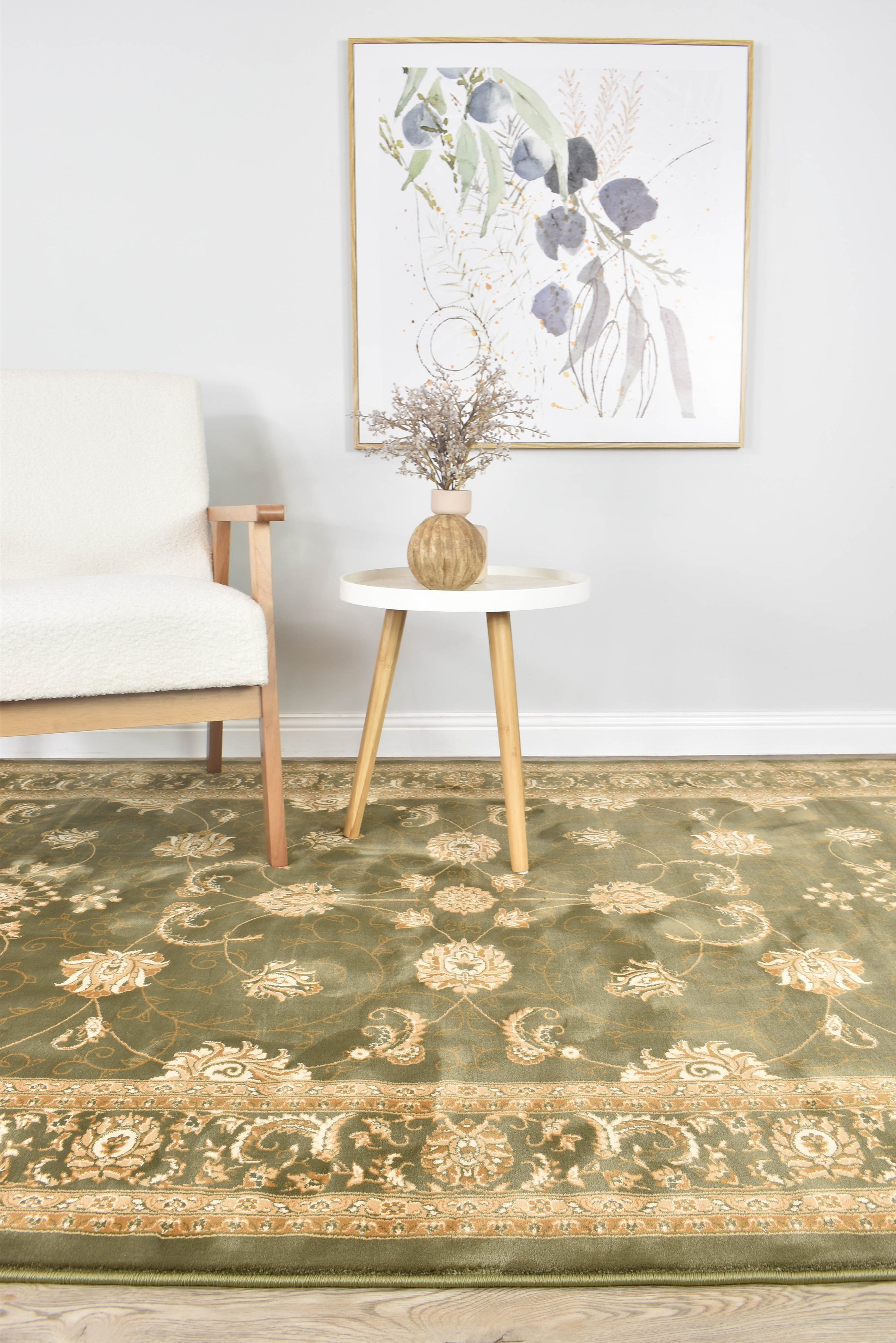 Vienna Opulent Charm Traditional in Green Rug – Cheapest Rugs Online
