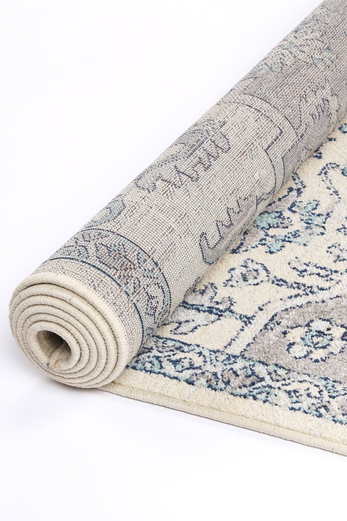 Sicily Avola Transitional In Grey & Blue Rug – Cheapest Rugs Online