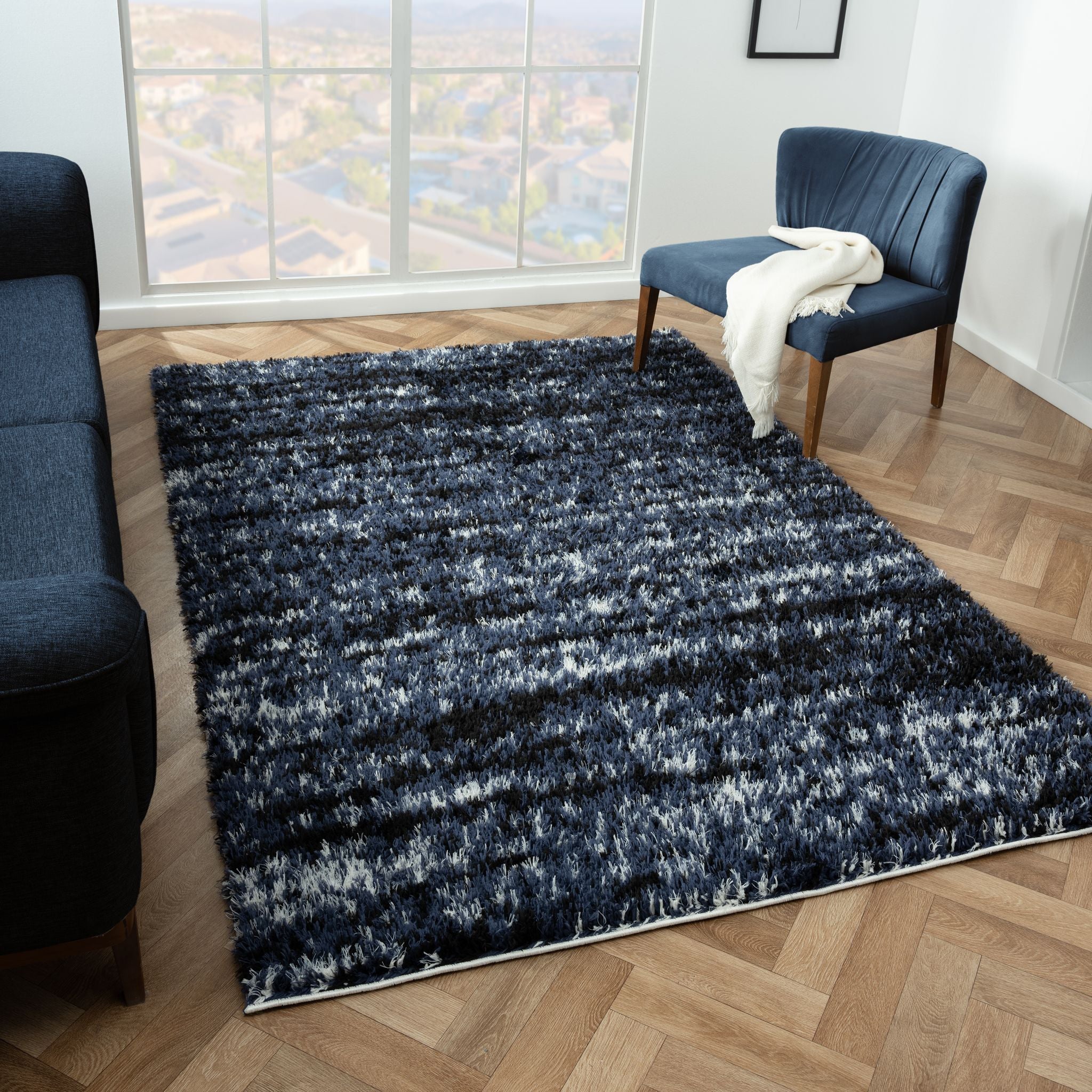 Plushy 386 Lava In Navy Rug – Cheapest Rugs Online